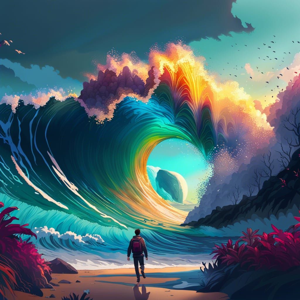 ocean waves 7 - AI Generated Artwork - NightCafe Creator