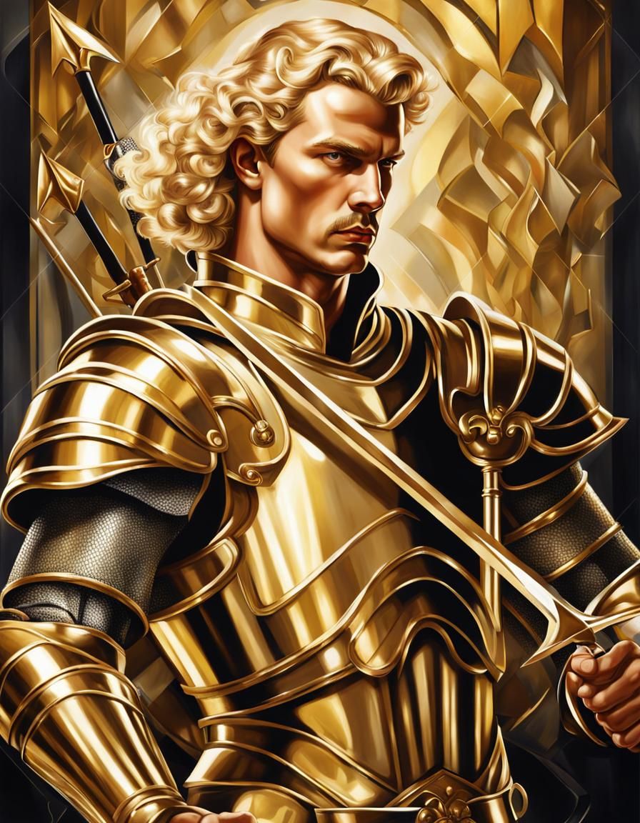 Gold warrior - AI Generated Artwork - NightCafe Creator