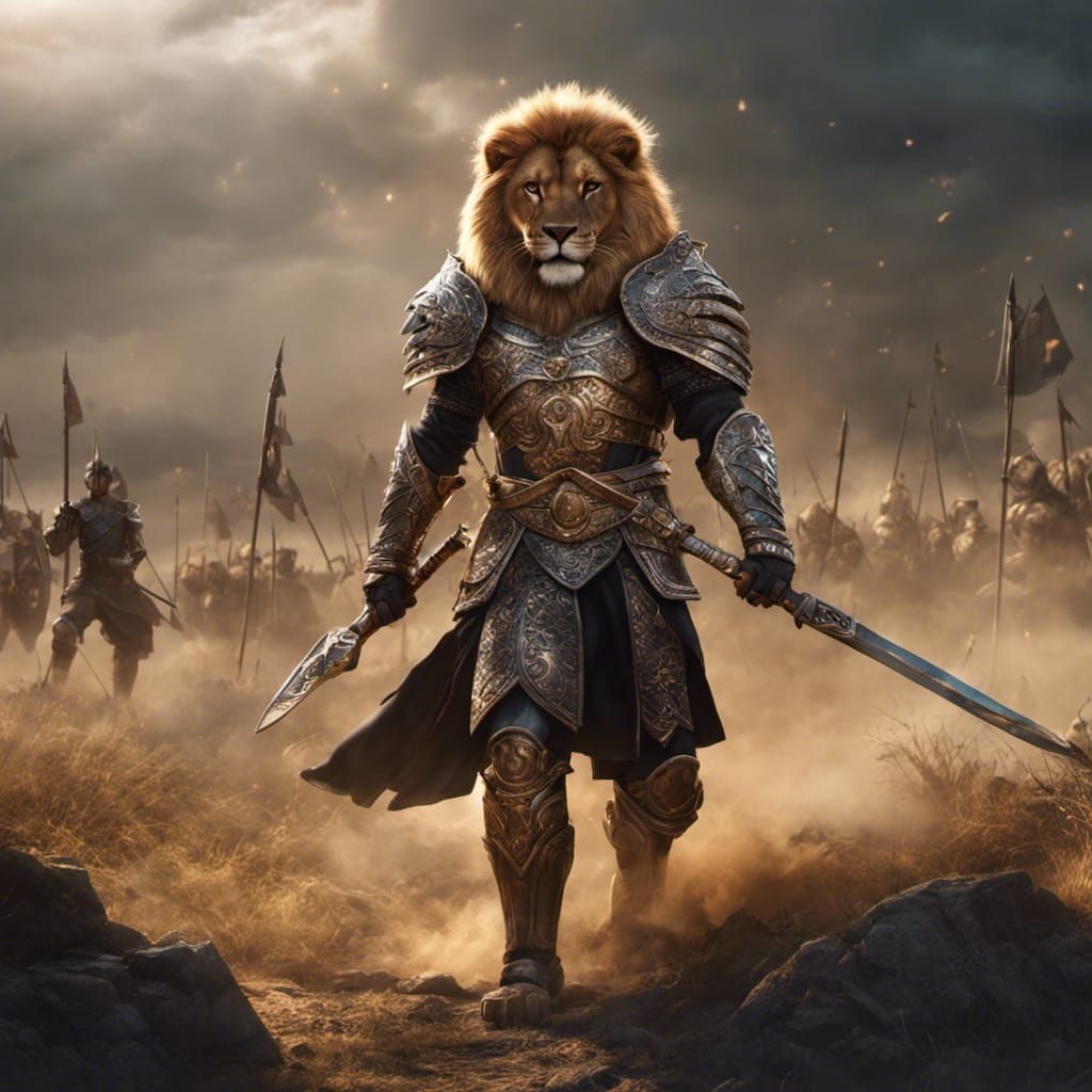 Half lion half man hero - AI Generated Artwork - NightCafe Creator