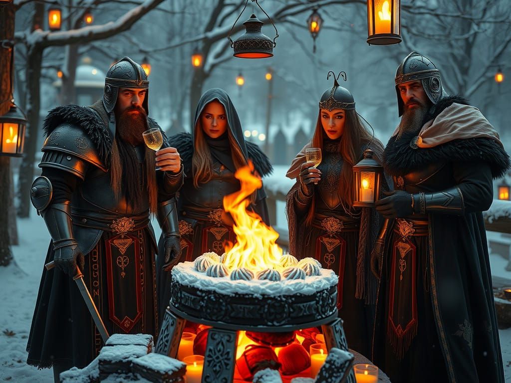 Yule - Gothic Warriors and Film Noir Women Celebrate Yule Fe...
