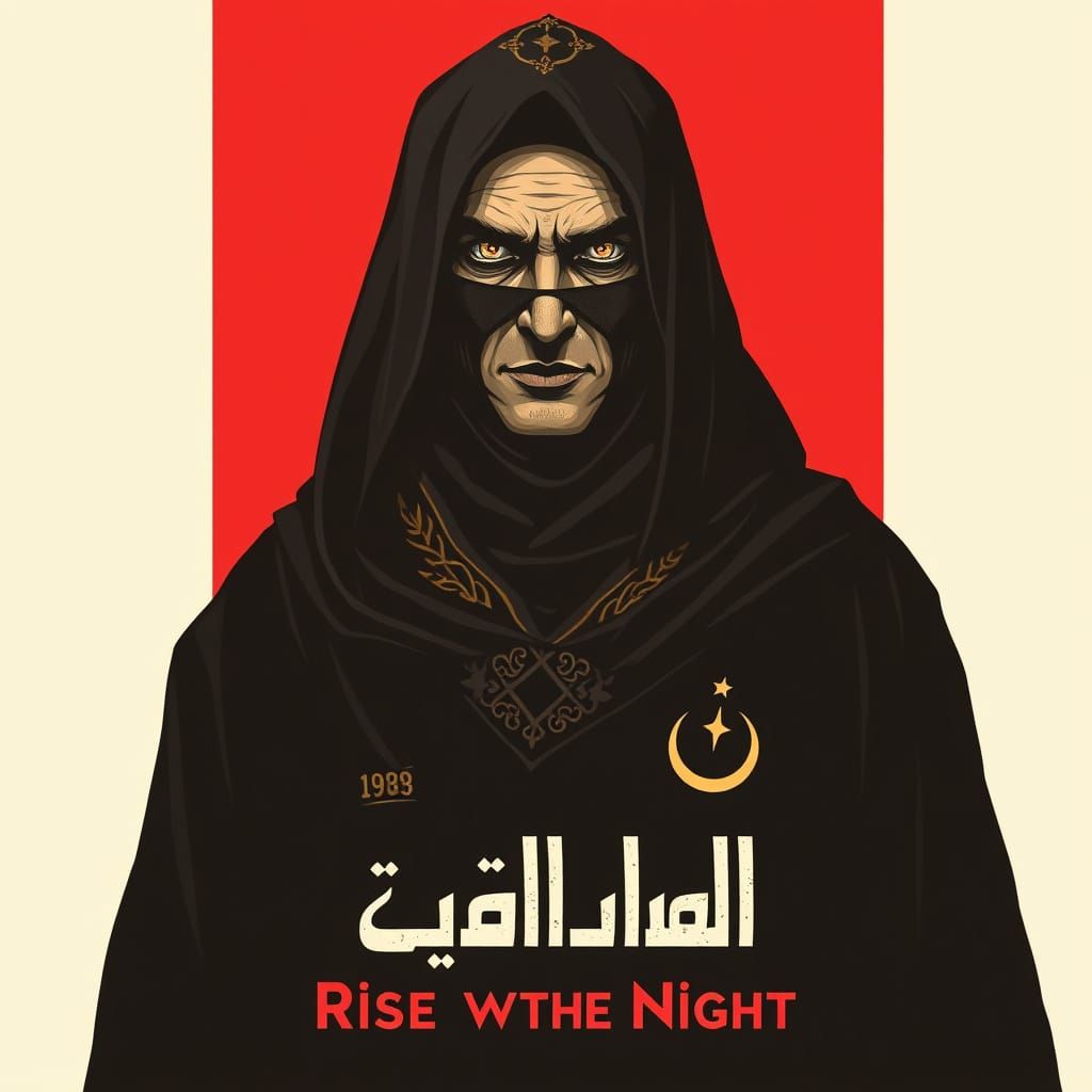 Vampire Politician in Islamic Attire, Constructivi... - AI Art