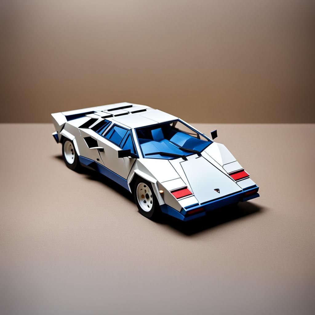 Lamborghini Countach Origami - Lamborghini Countach Origami
