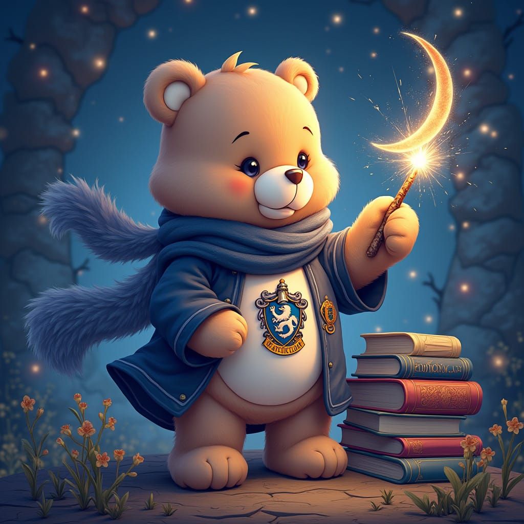Care Bear in Ravenclaw-themed - Tender Care Bear in Ravencla...