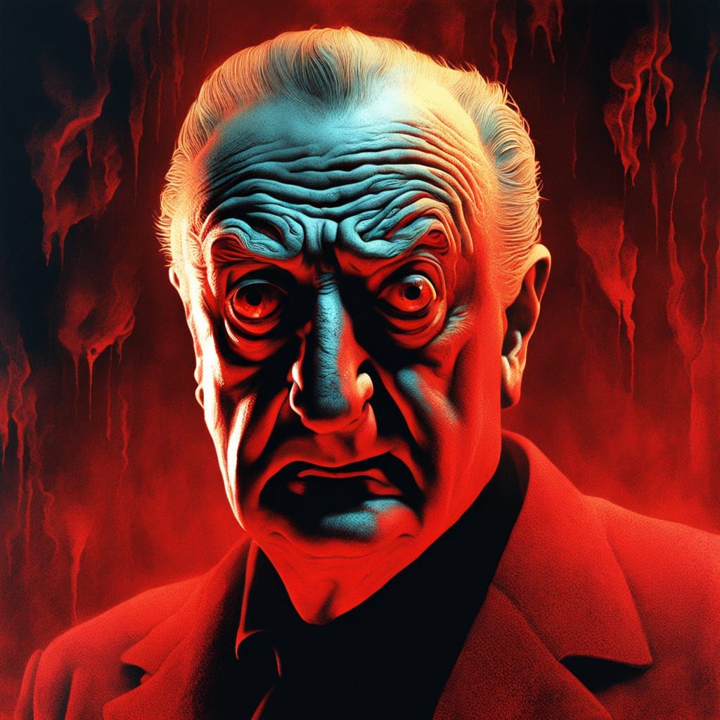 Rodney Dangerfield in a Haunting Beksinski-Inspire... - AI Art