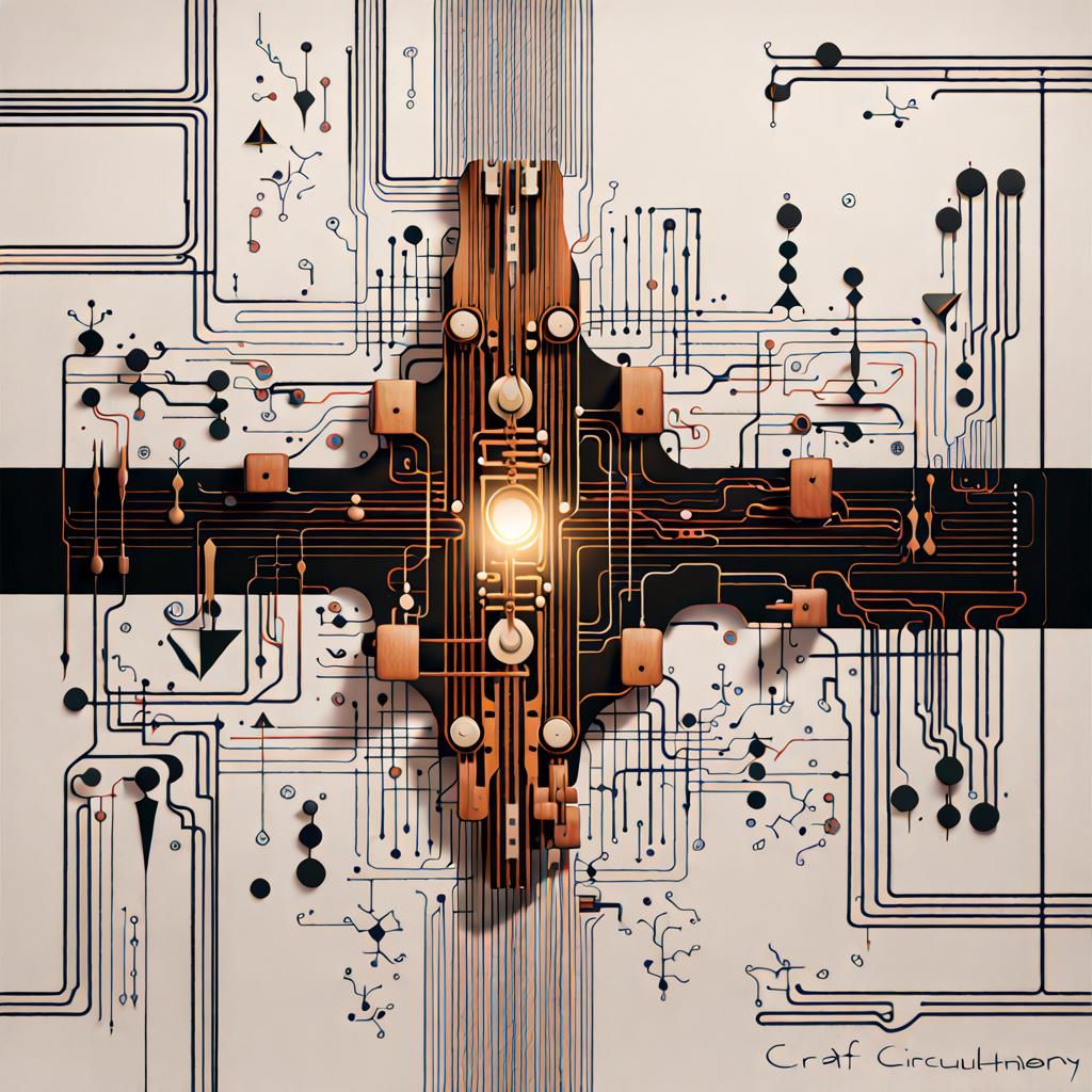 "Abstract Circuitry Symphony" Craft an abstract symphony inspired by ...