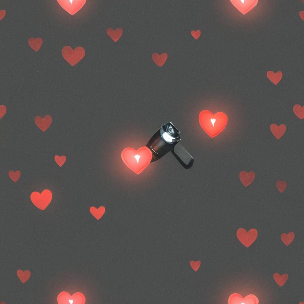 One Heart flashlight lighting in the dark - AI Generated Artwork ...