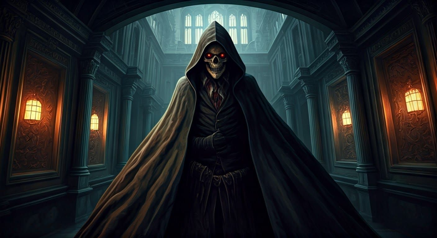 Fine detailed+Horror:"Phantoms." street art, color corrected concrete ...