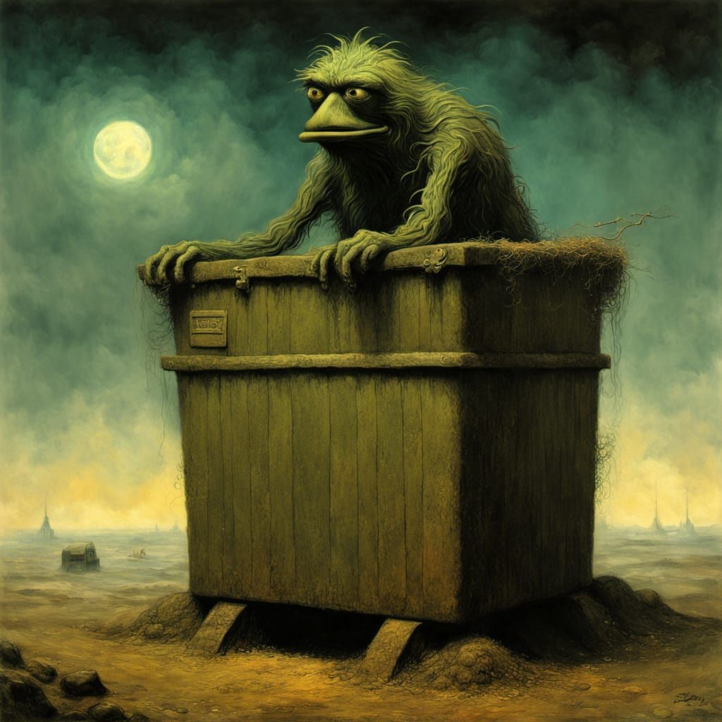 Grotesque Figure in Dark Surrealist Art - AI Art