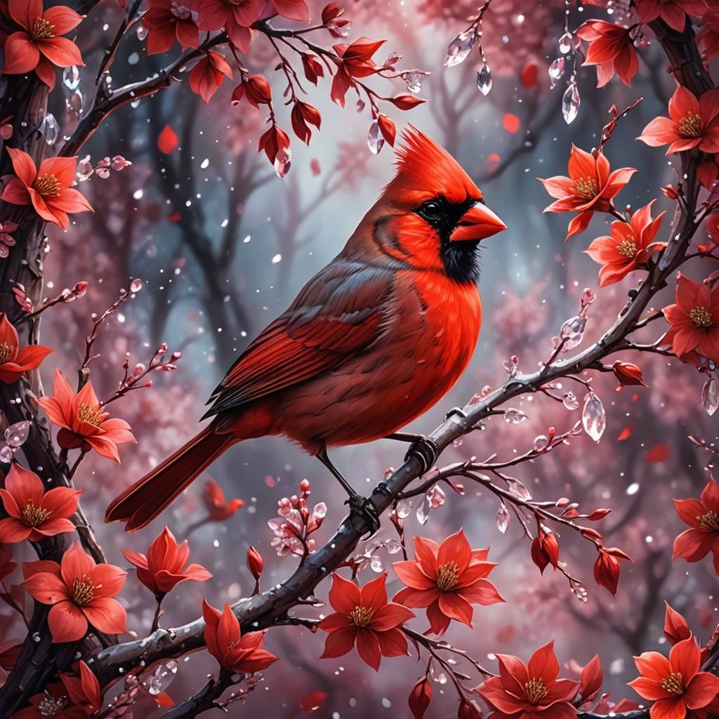 Red Cardinal - AI Generated Artwork - NightCafe Creator