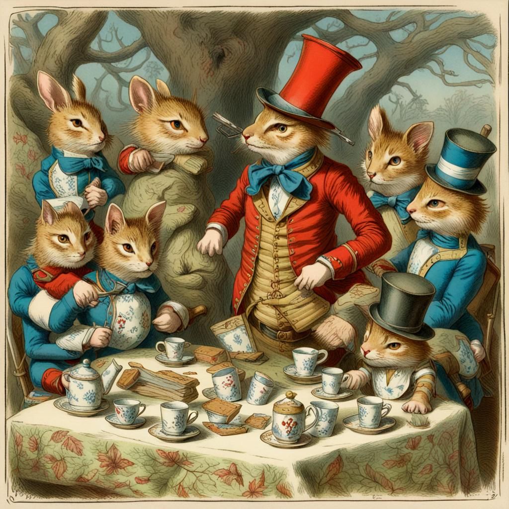 Mad Hatter Cat - AI Generated Artwork - NightCafe Creator