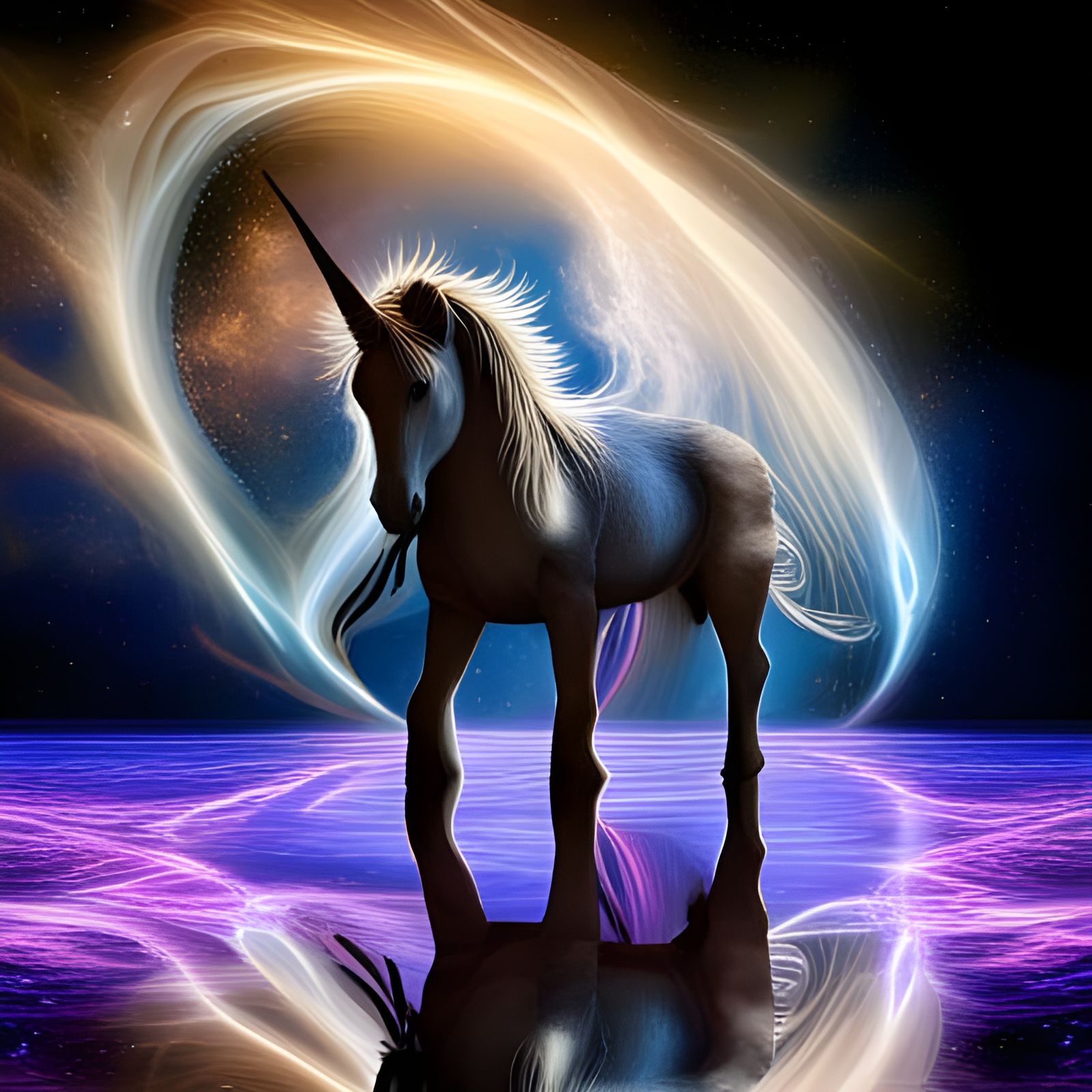Unicorn in space - AI Generated Artwork - NightCafe Creator