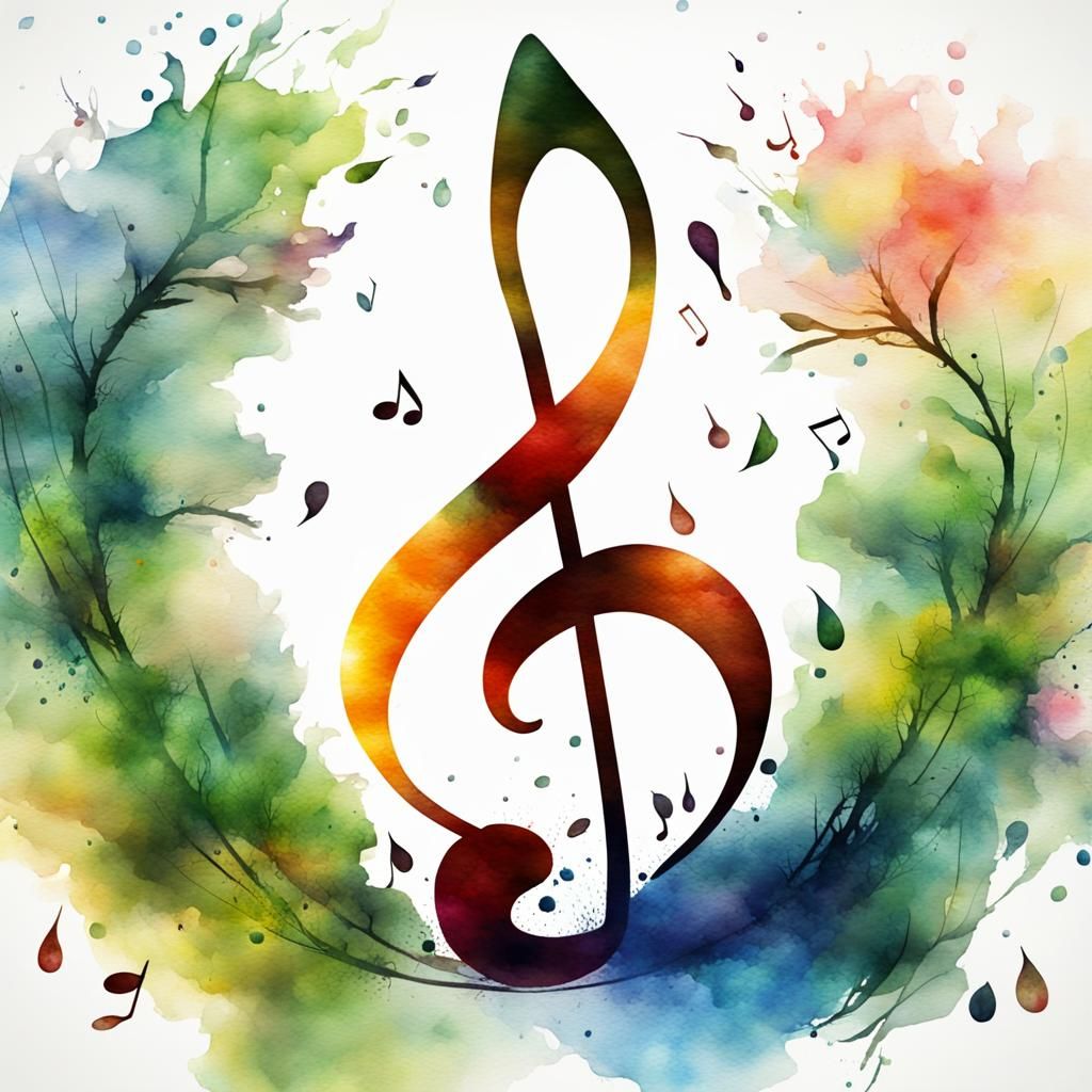 music note in a ceasar crown of branches - AI Generated Artwork ...