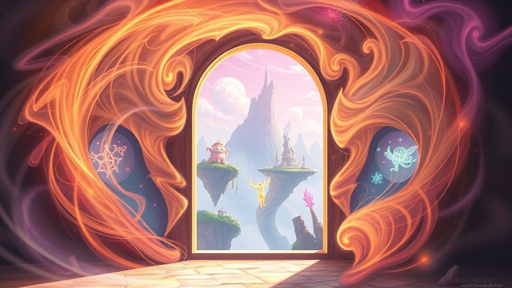 Surreal Window into a Magical Alternate Dimension - AI Art