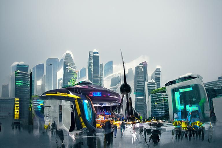 Sci-fi Singapore city 8022 by Alayna Danner Dang My Linh Alyn Spiller ...