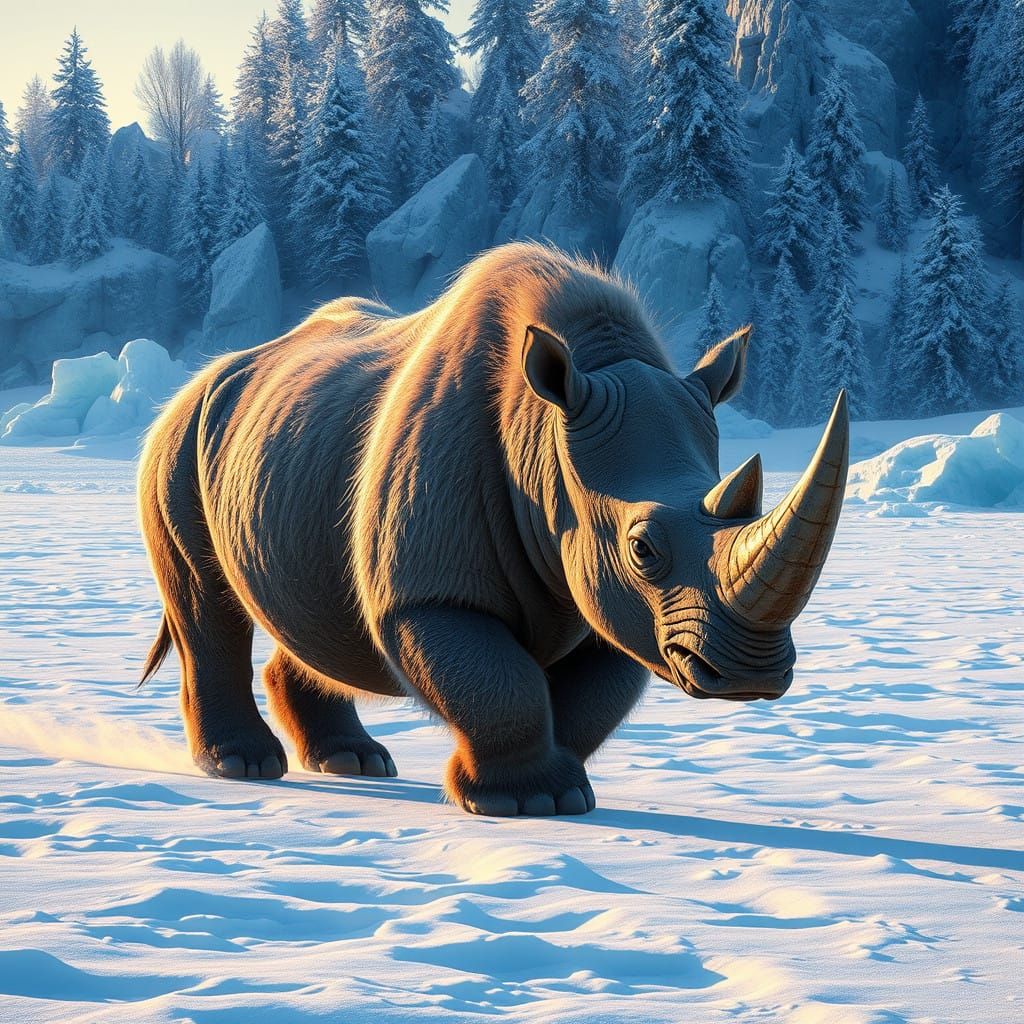 Ice Age, woolly rhinoceros - Ice Age, woolly rhinoceros