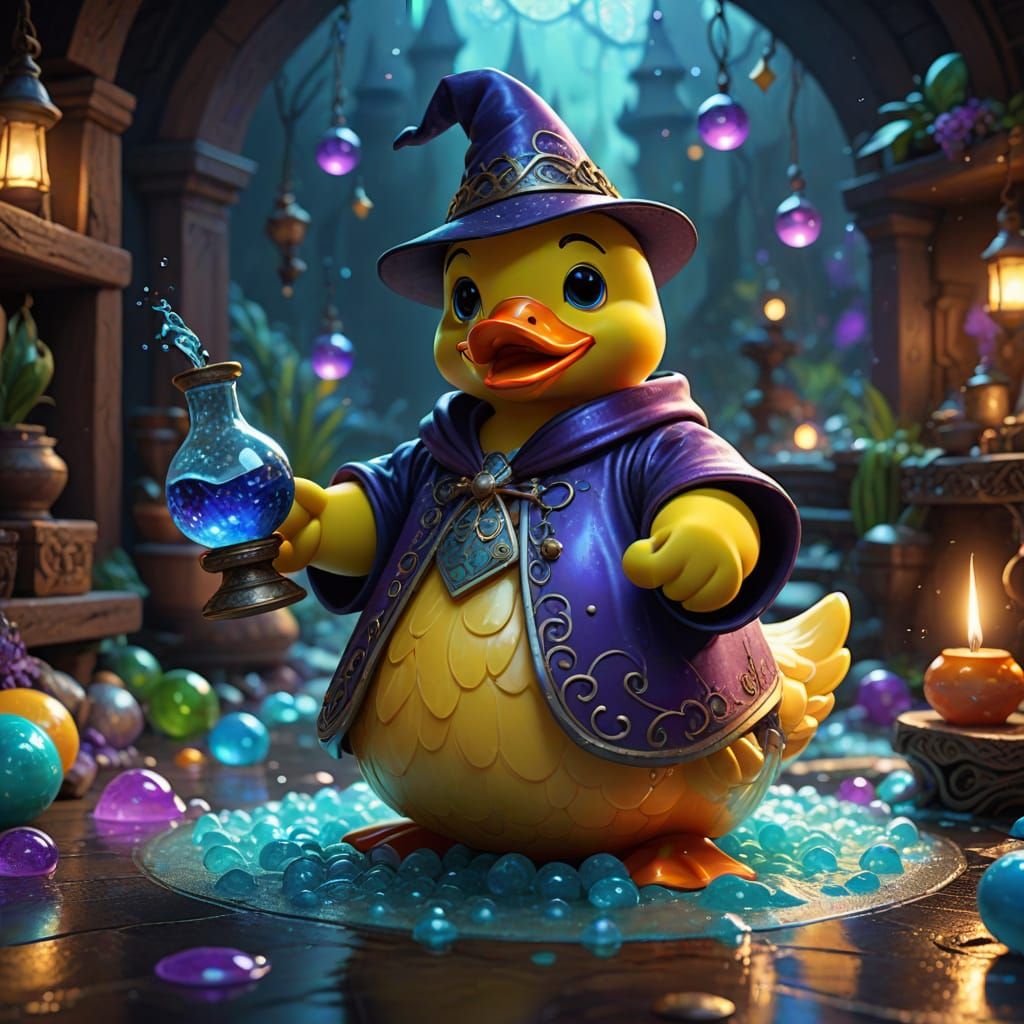 The Wizard of Bubbles - Surreal Rubber Duck Wizard Brews Mag...