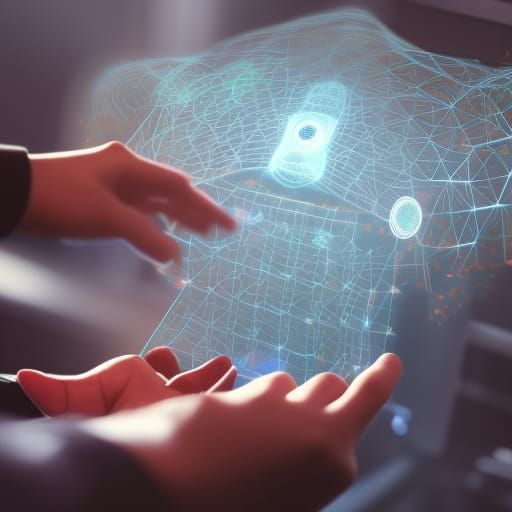 Sentient AI Materializes And Extends It's Holographic Hands Out of ...