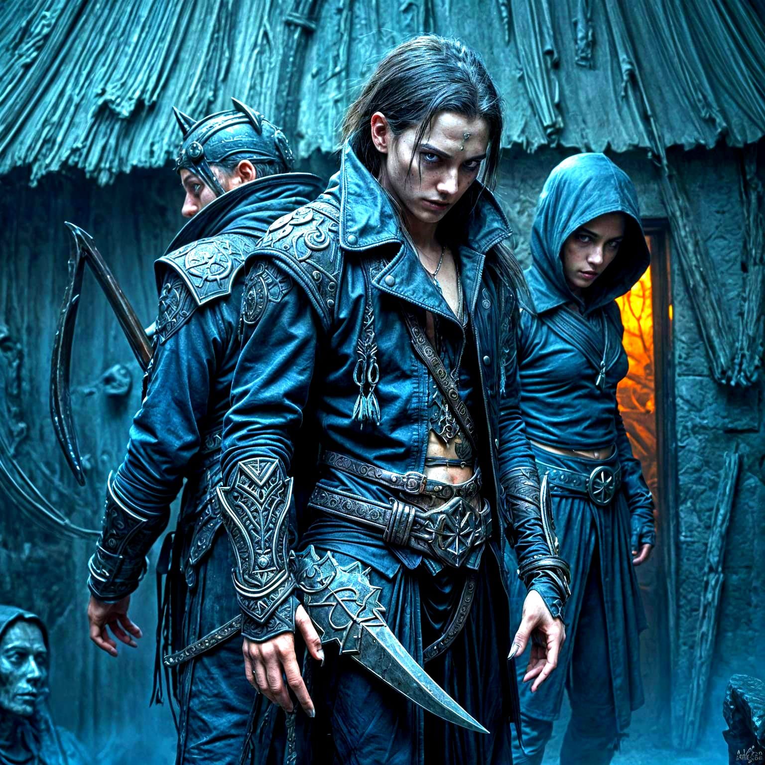 Cyberpunk Vampires in Warrenpunk Habitat - AI Art