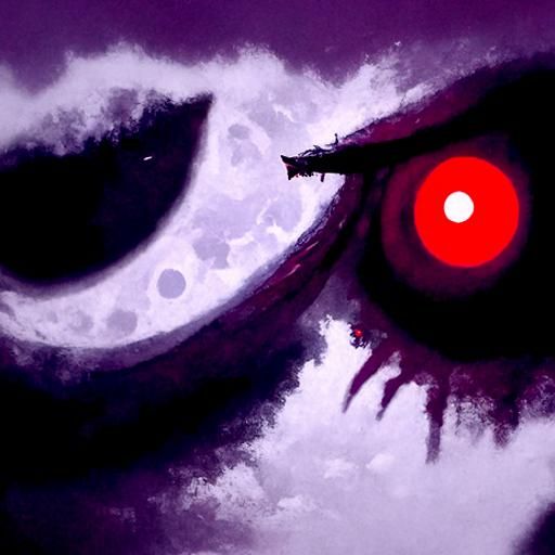sharingan eye on the moon - AI Generated Artwork - NightCafe Creator