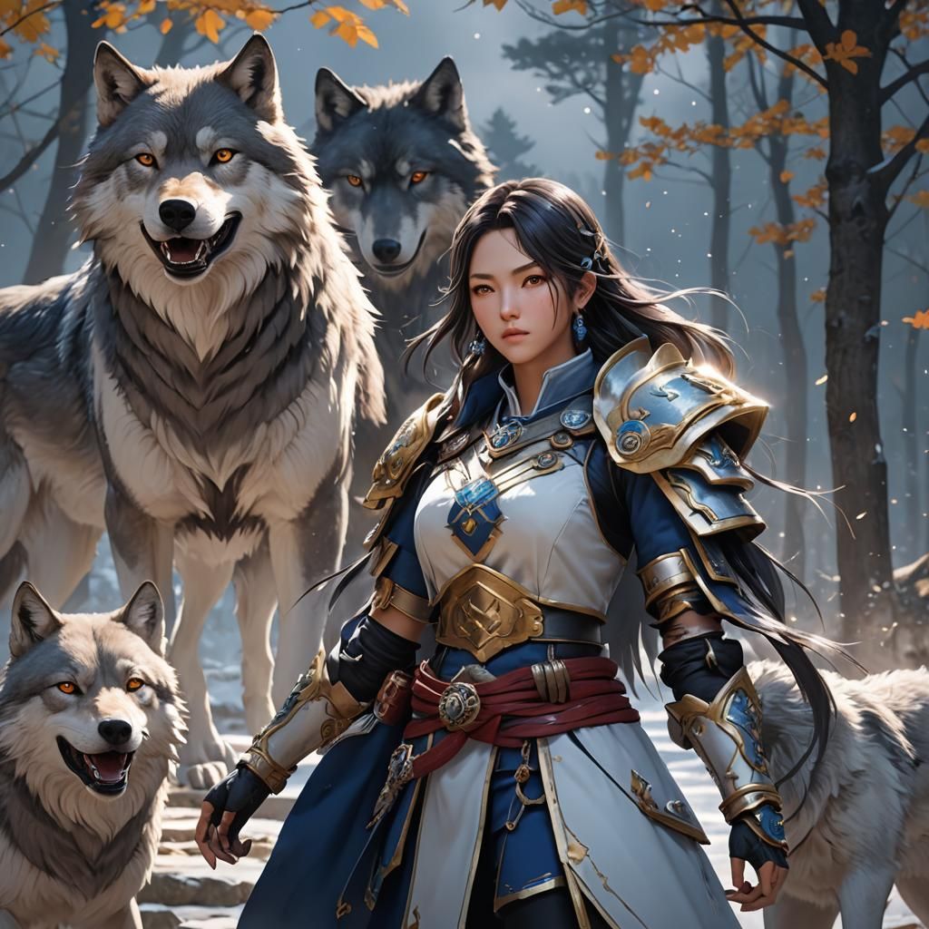 shinbi from predecessor the game she is a fighter with wolves ...