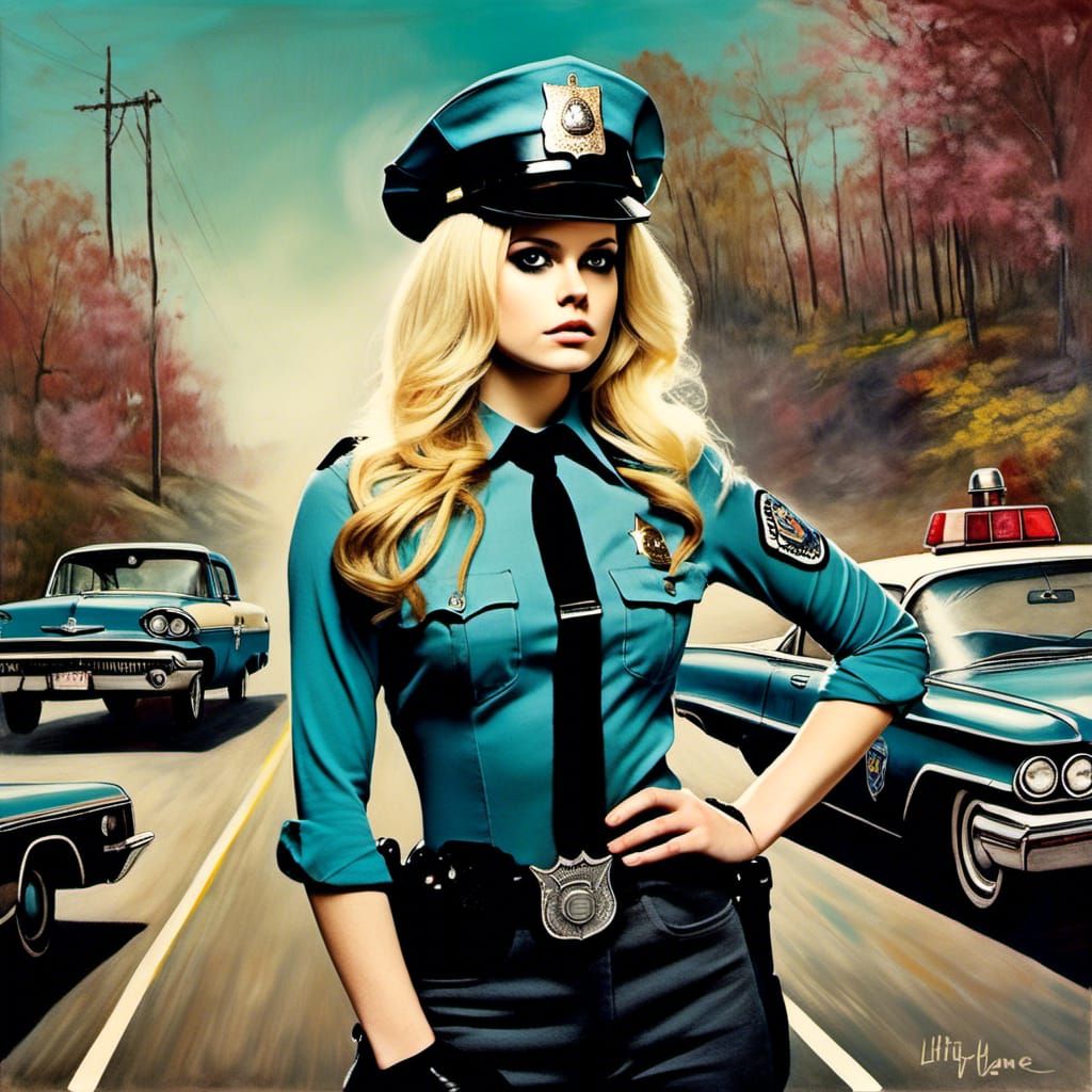 Highway Patrol Cop - AI Generated Artwork - NightCafe Creator