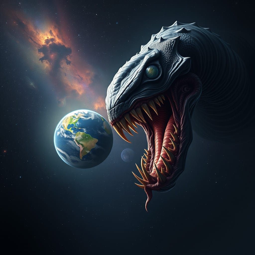 Cosmic Horror Awaits: A Gargantuan Venomous Beast ... - AI Art