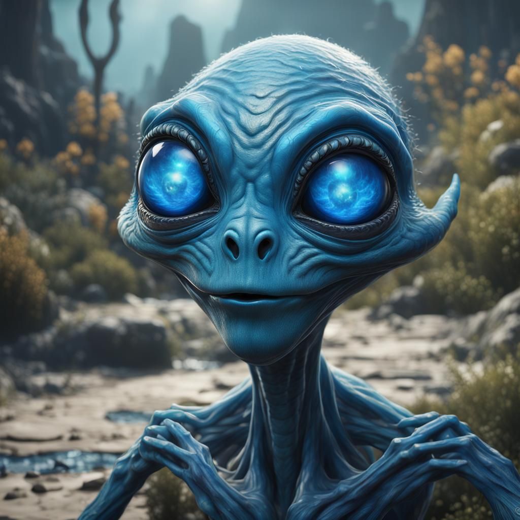 Tim the alien - AI Generated Artwork - NightCafe Creator