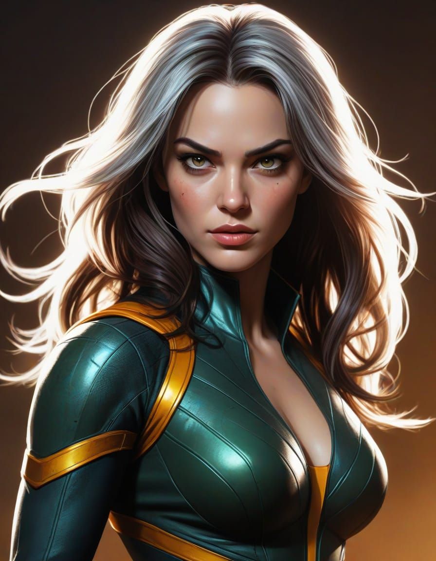 Rogue: Cinematic Superhero Portrait in Classic Mar... - AI Art