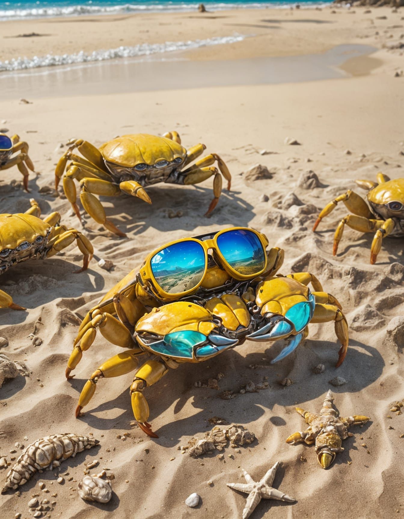 The most famous Crab in holidays 🦀🕶️⛱️
