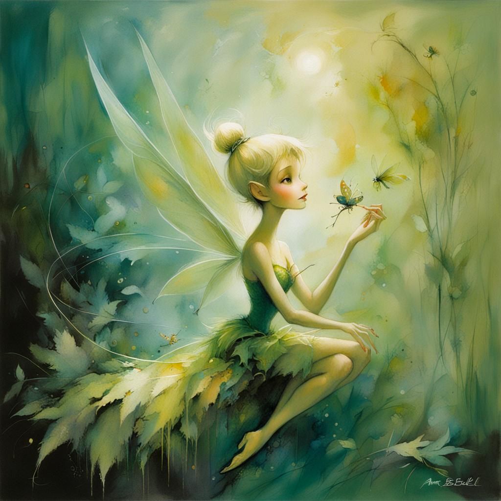 Tinkerbell by Anne Bachelier - AI Generated Artwork - NightCafe Creator