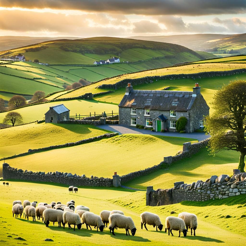 Ireland Countryside - AI Generated Artwork - NightCafe Creator
