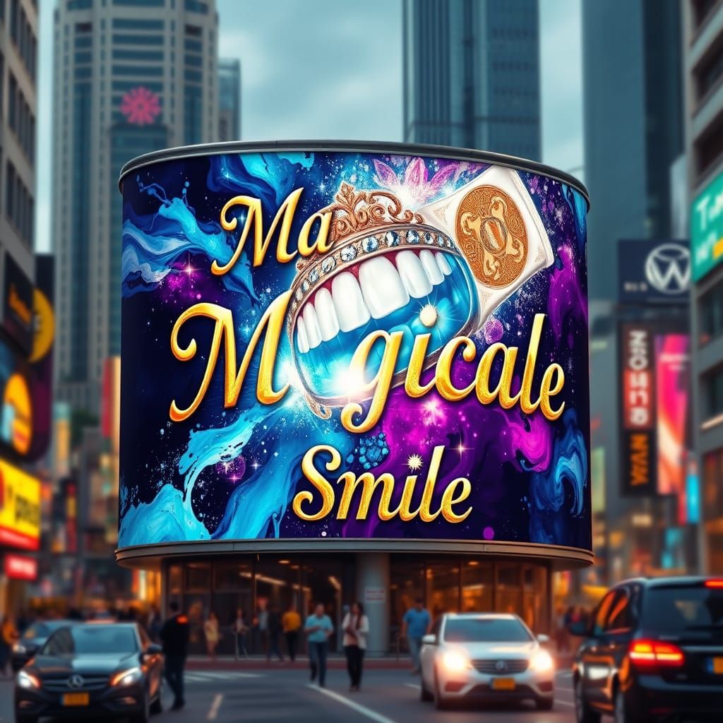 A silly advert of touth paste that transform teath to brilliant white ...