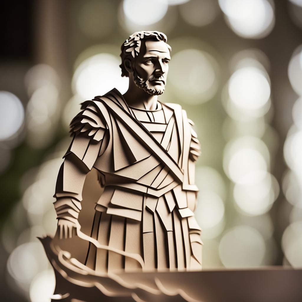 A papercut of Shakespeare Julius Caesar - AI Generated Artwork - NightCafe Creator