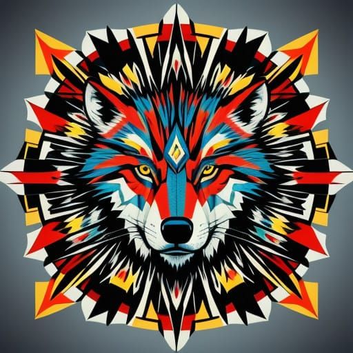Native American spirit wolf - Native American spirit wolf