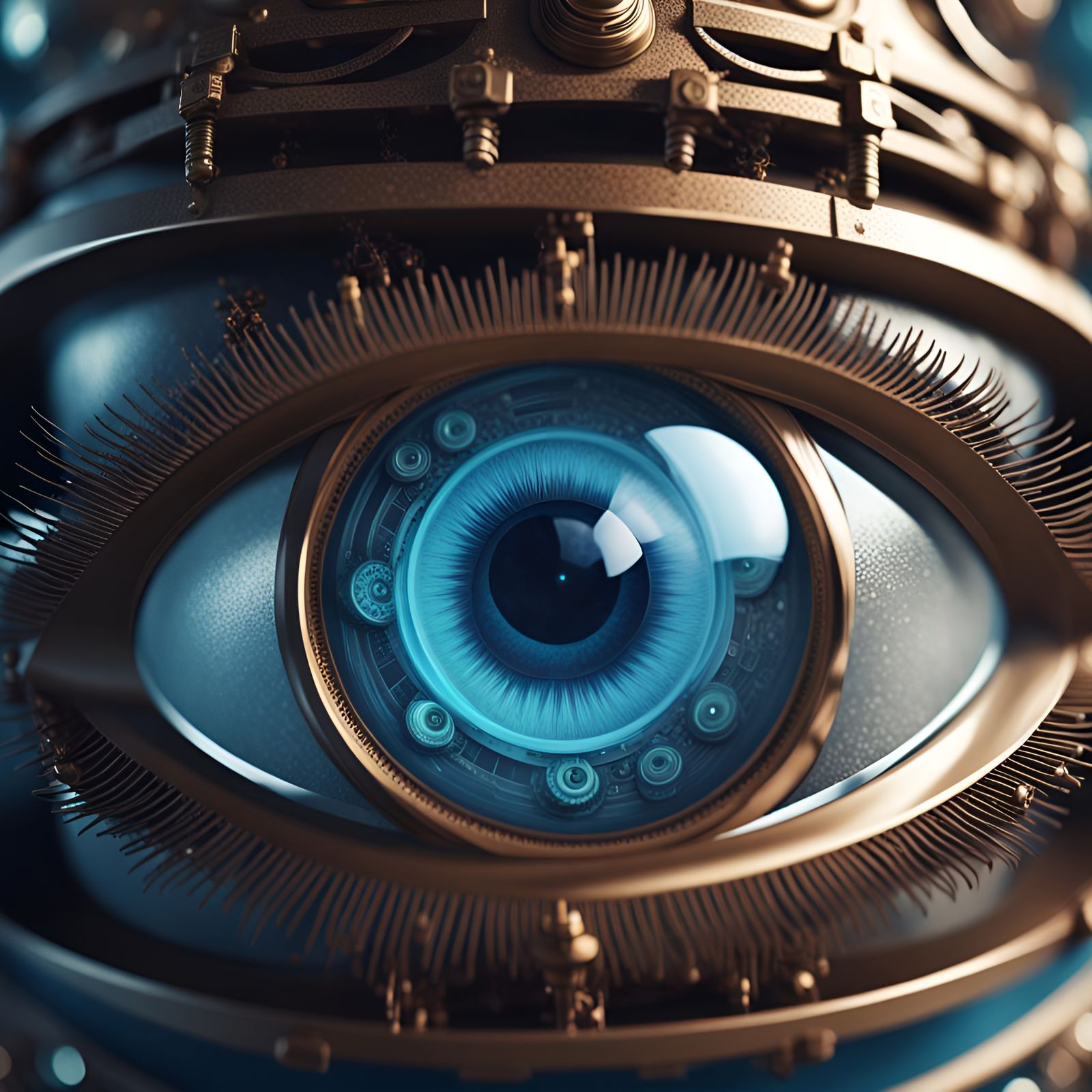 A Blue Android Eye (Continued) - AI Generated Artwork - NightCafe Creator