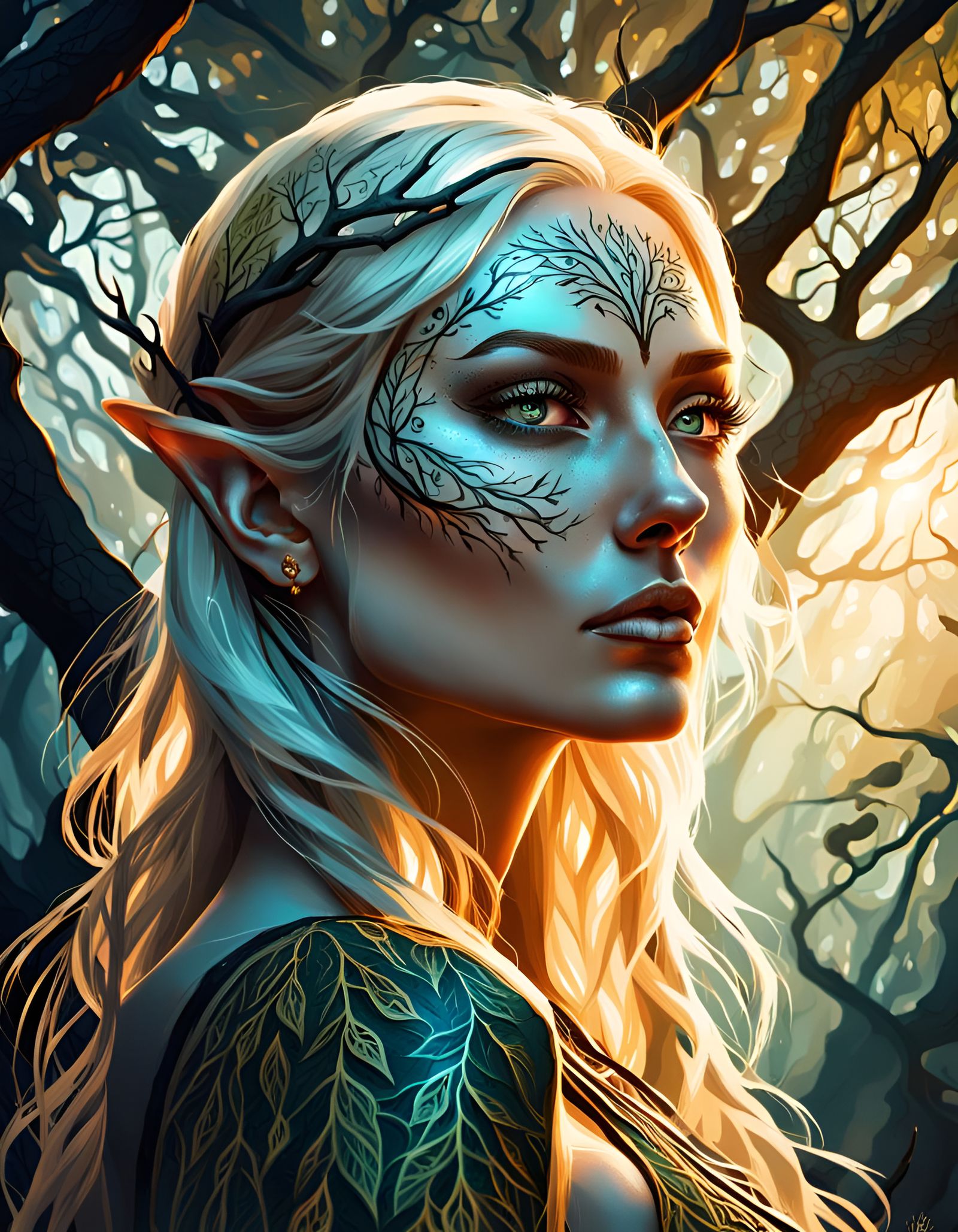 Elven tribe of the Sacred Tree - AI Generated Artwork - NightCafe Creator