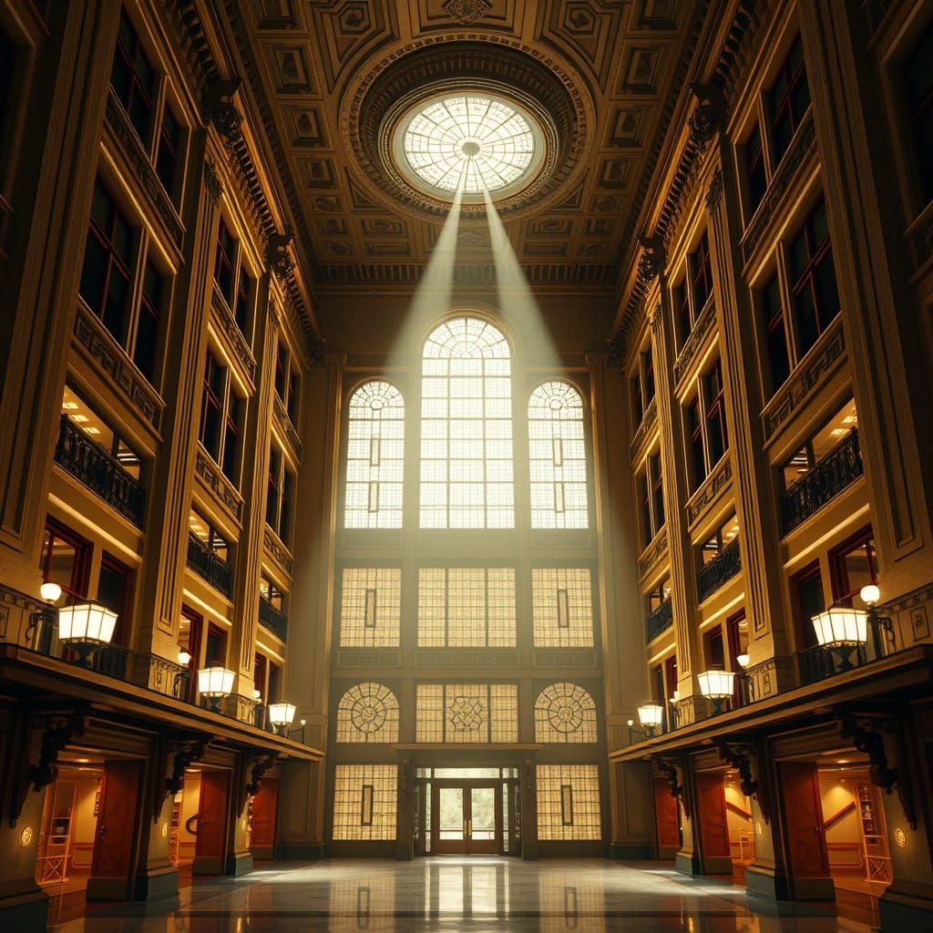 Bauhaus-Inspired Wes Anderson World in Vibrant Col... - AI Art