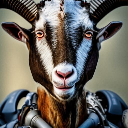 Cyborg Goat 4 - AI Generated Artwork - NightCafe Creator