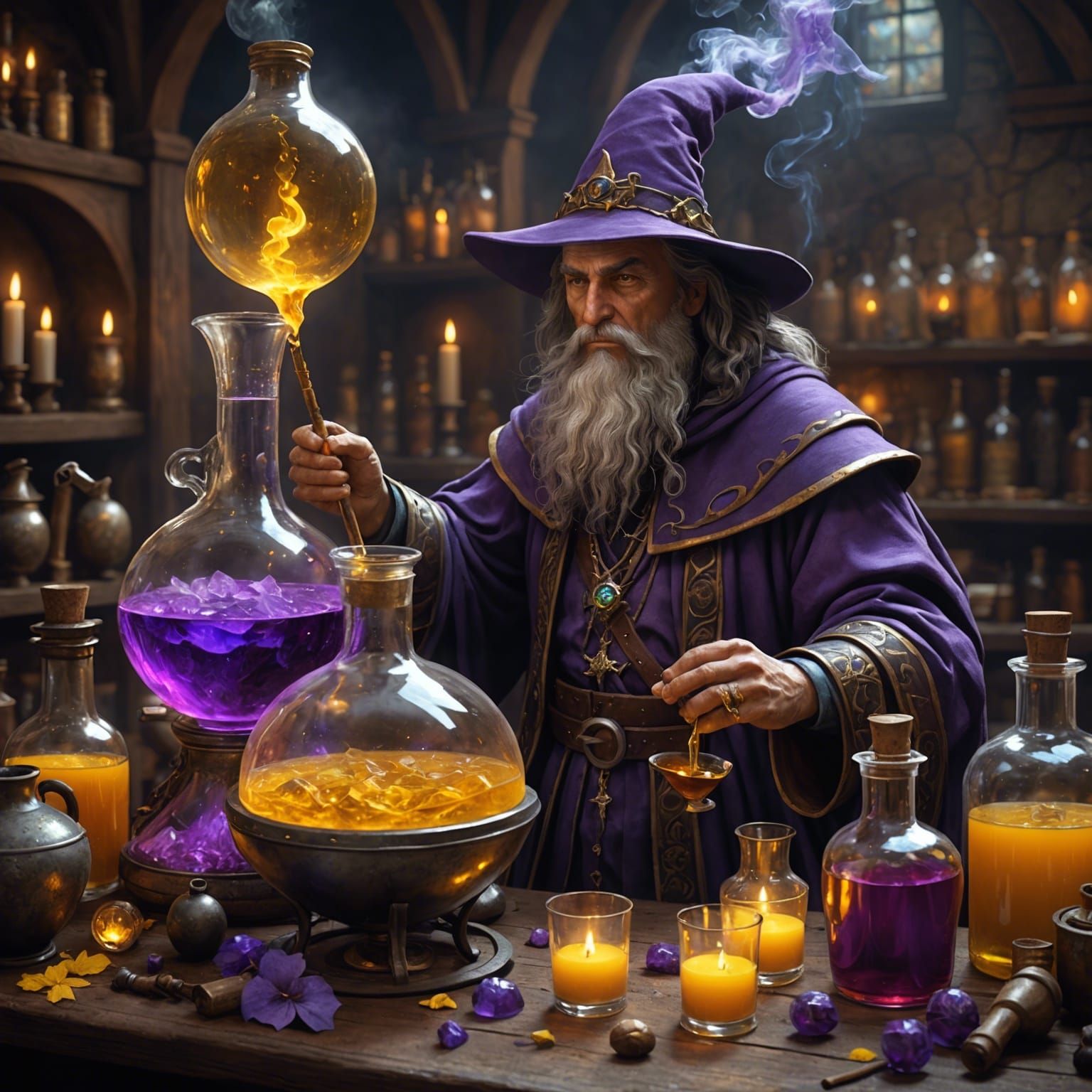 Brewing potions - AI Generated Artwork - NightCafe Creator