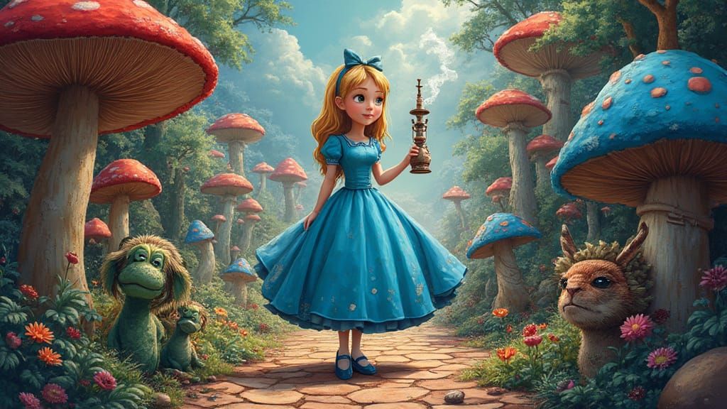 One pill makes you larger And one pill makes you small And the ones that mother gives you Don't ...