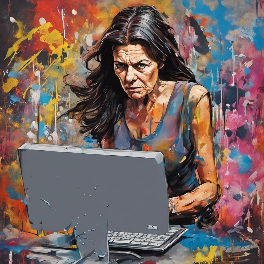 Older woman consumed - AI Generated Artwork - NightCafe Creator