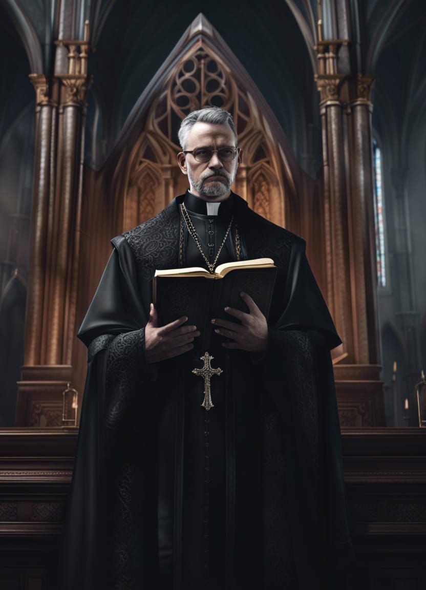 Gothic Pastor - AI Generated Artwork - NightCafe Creator