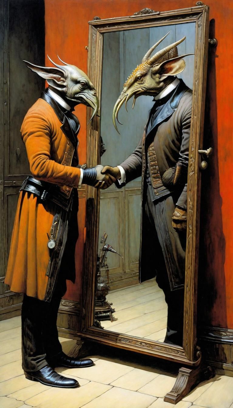 A handshake with the parallel realms - AI Generated Artwork - NightCafe ...