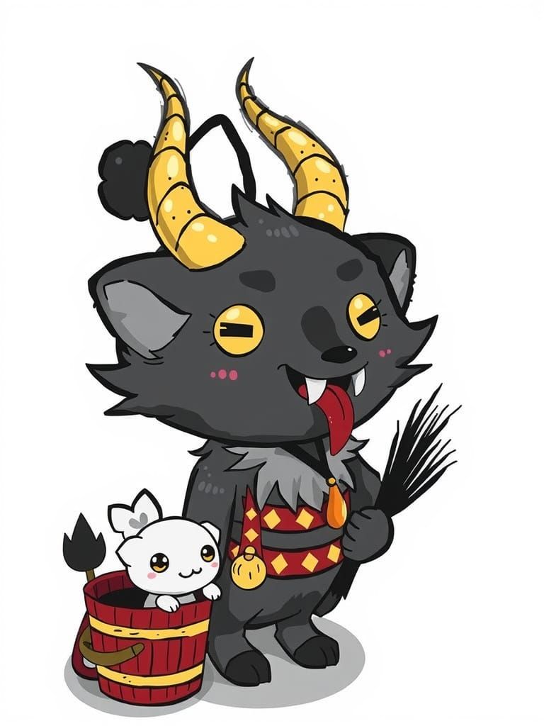 Whimsical Wolf Elf with Soft, Fluffy Fur and Sweet... - AI Art