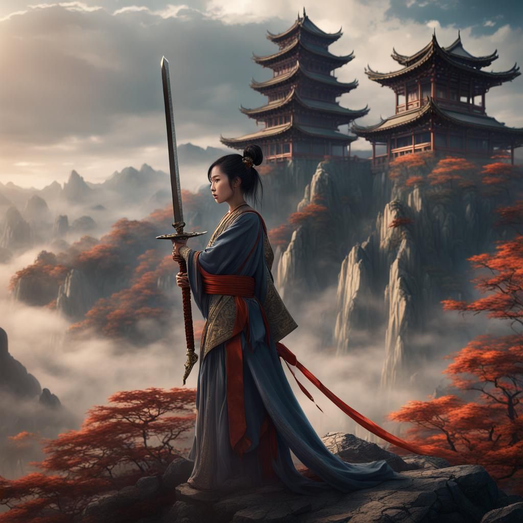 Samurai woman - AI Generated Artwork - NightCafe Creator