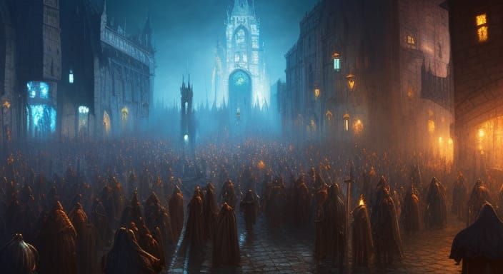 Streets of the Arcane City #9 - AI Generated Artwork - NightCafe Creator