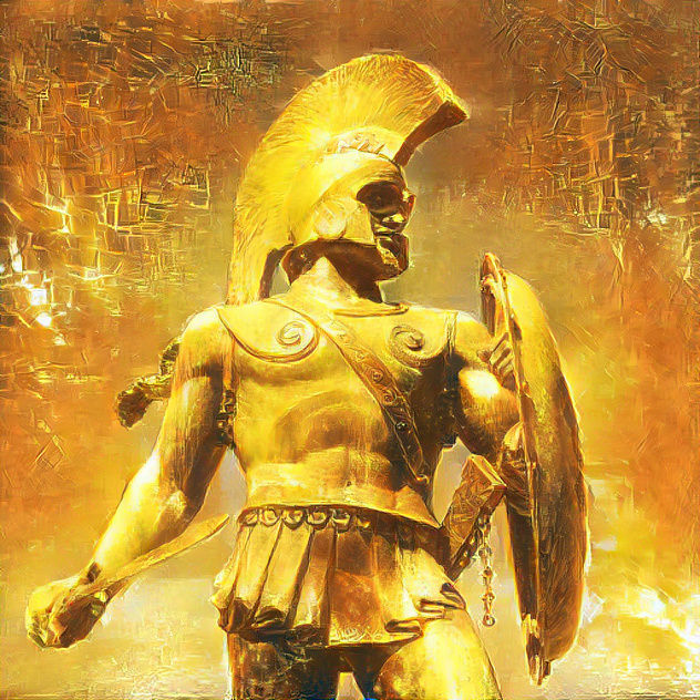 Gold Spartan - AI Generated Artwork - NightCafe Creator