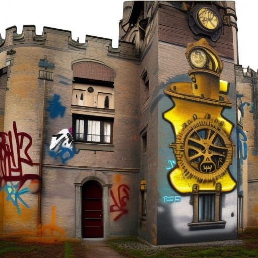 Graffiti Castle IV - AI Generated Artwork - NightCafe Creator