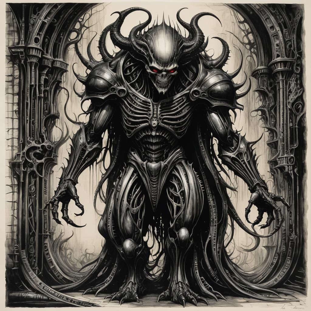 Ethereal Demon Consumes Umbra in Darkly Graphic In... - AI Art