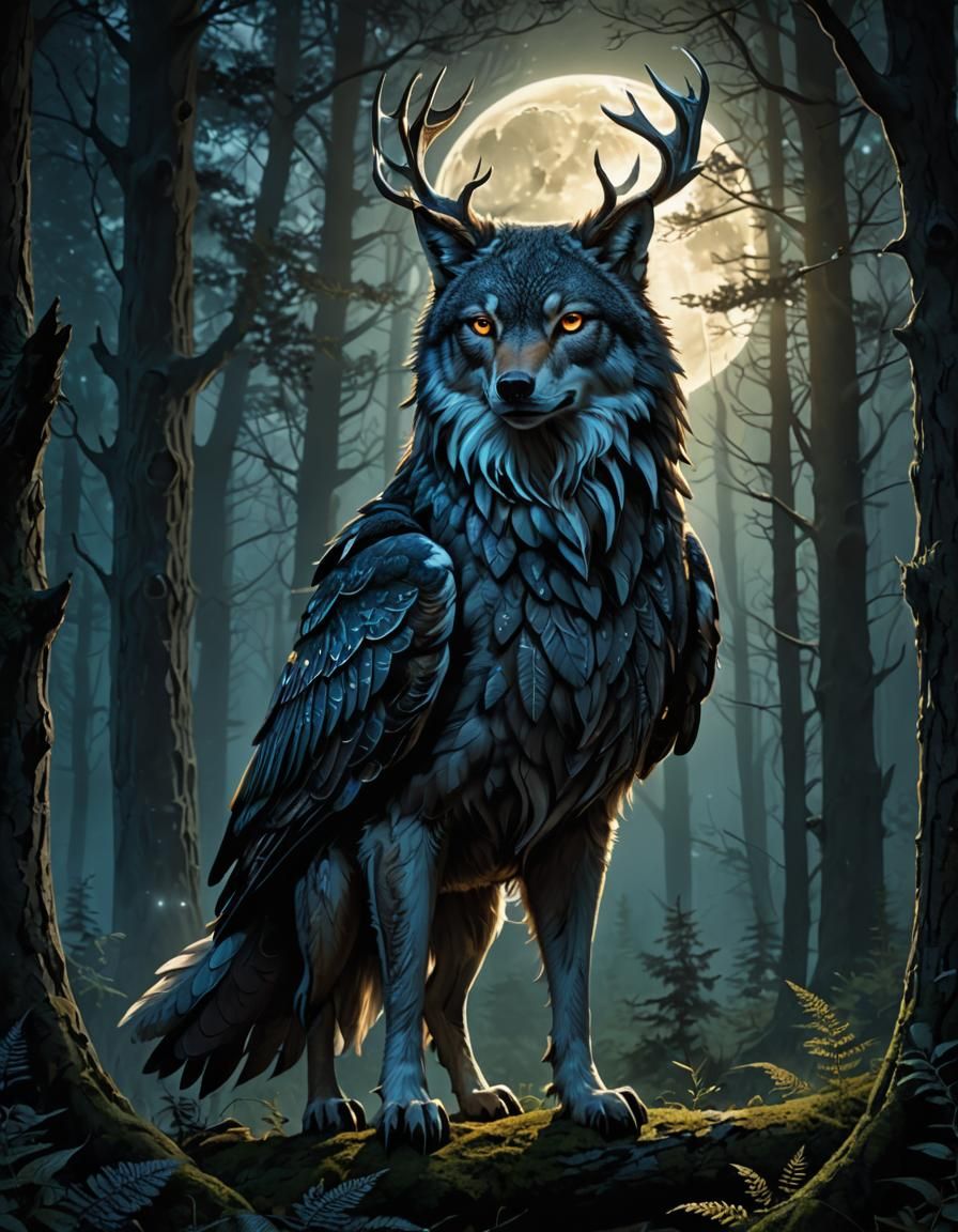 Mystic Night Creature - AI Generated Artwork - NightCafe Creator